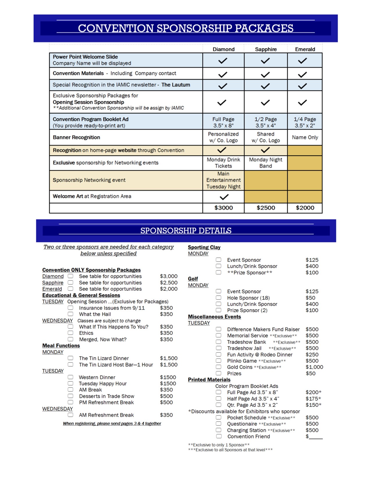 2025 Convention Sponsorship